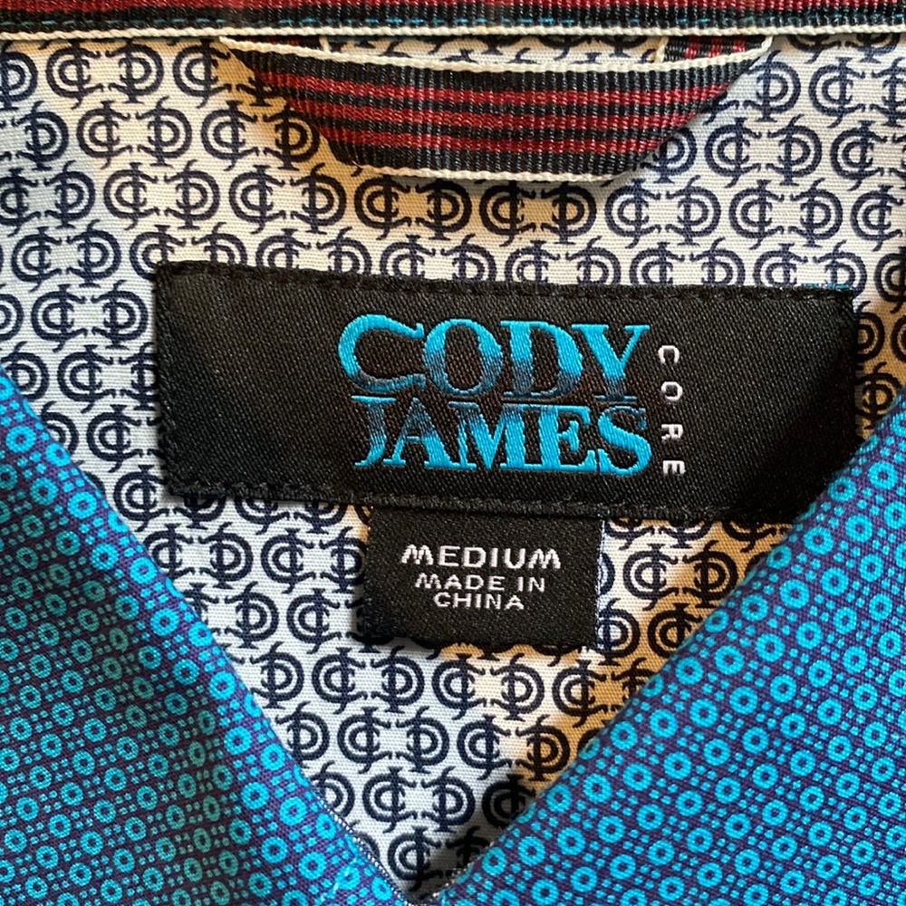 Cody James Core Men’s Blue Pattern Longsleeve Button … - Gem